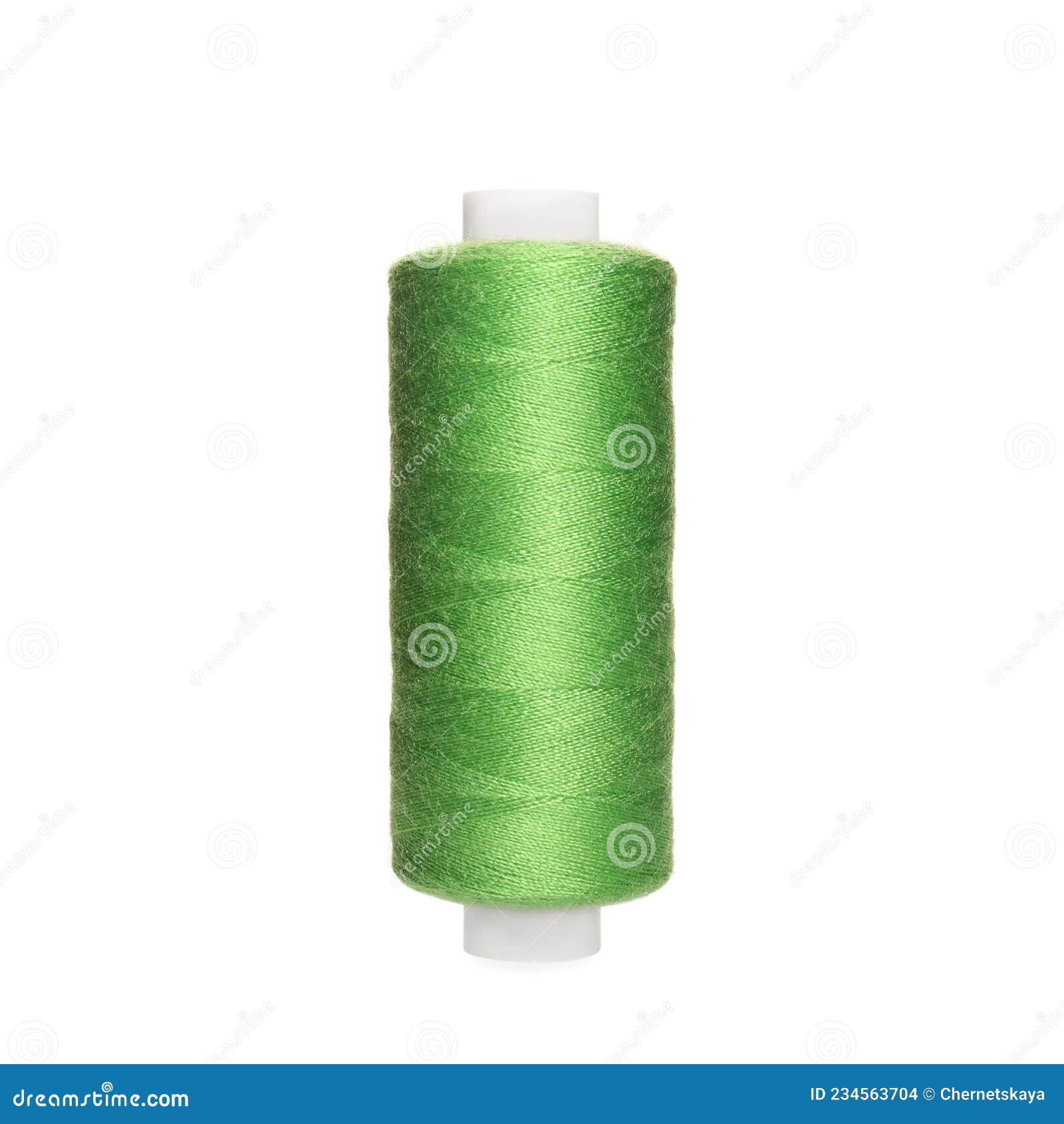 Spool of Light Green Sewing Thread Isolated on White Stock Photo ...