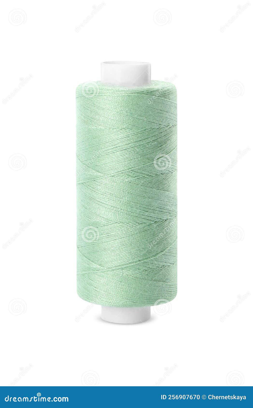 Spool of Light Green Sewing Thread Isolated on White Stock Photo ...