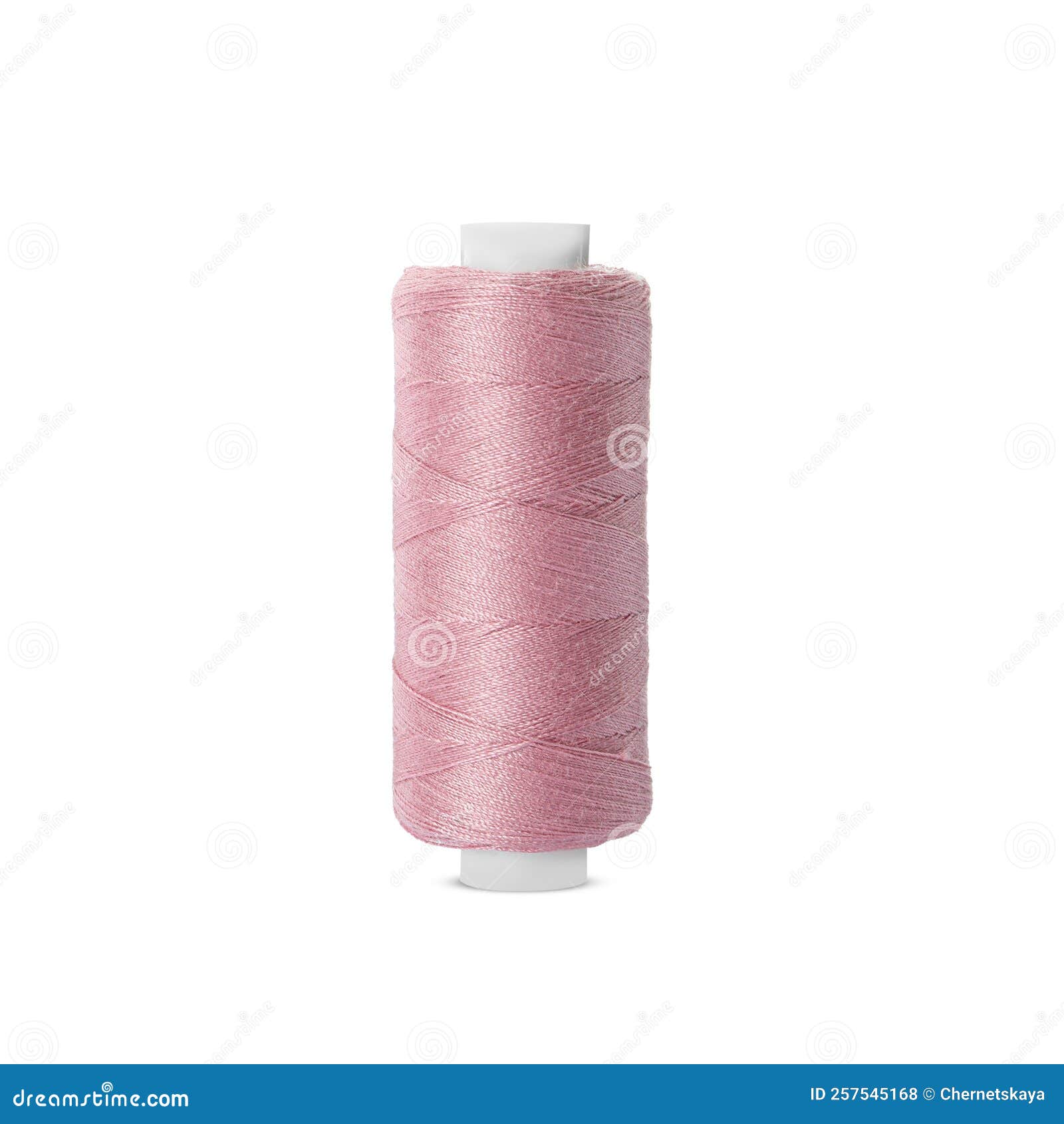 Spool of Pink Sewing Thread Isolated on White Stock Photo - Image of ...