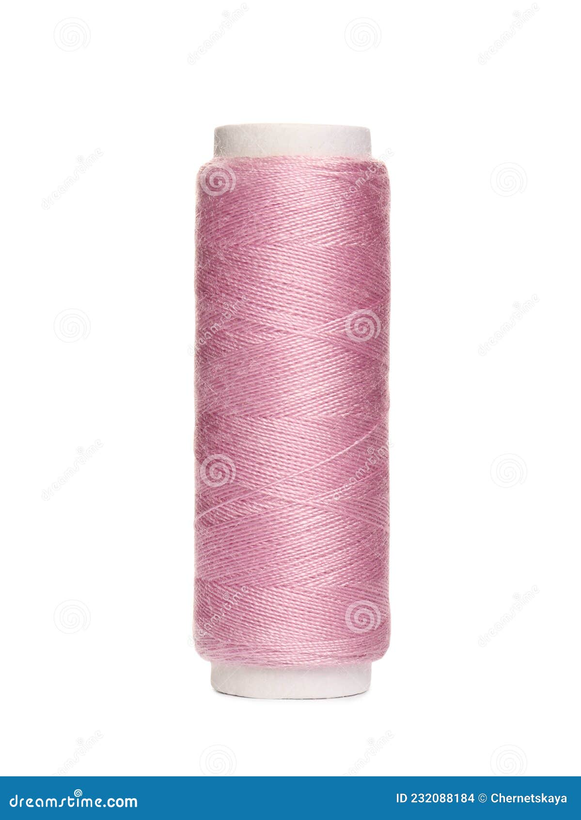 Spool of Pink Sewing Thread Isolated on White Stock Photo - Image of ...