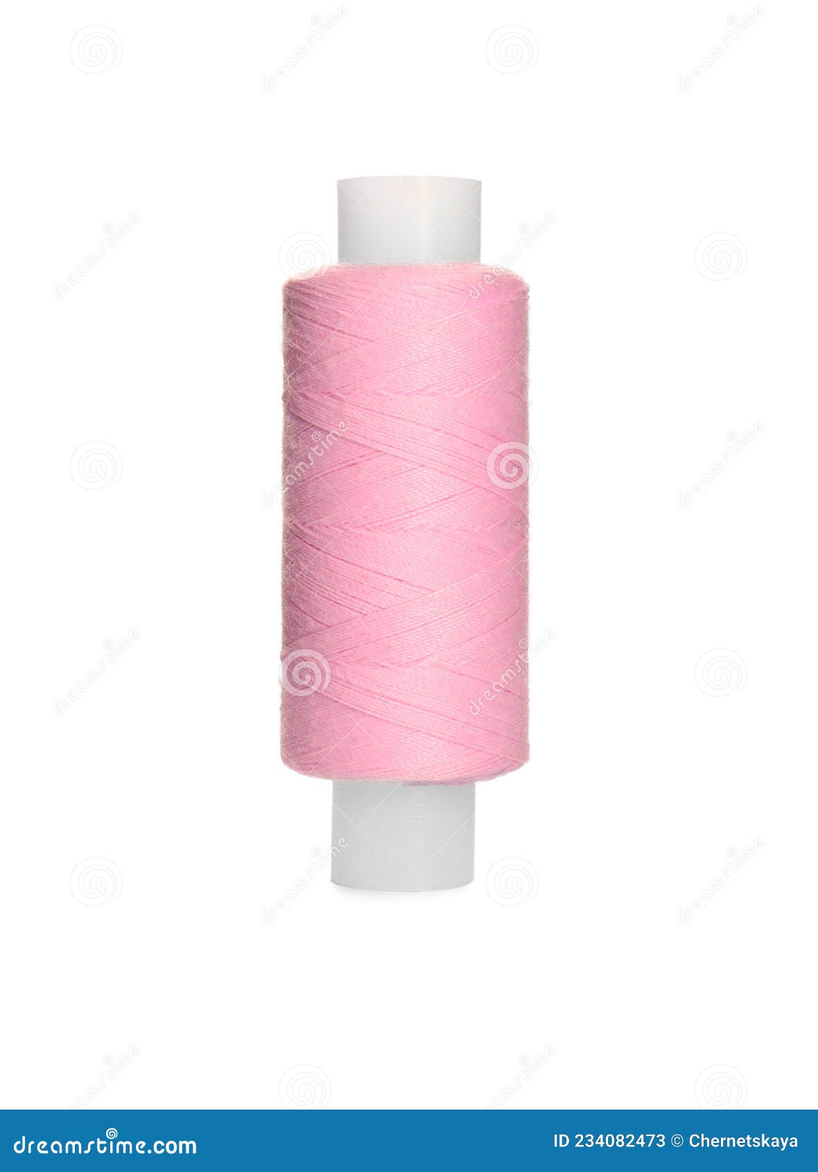Spool of Pink Sewing Thread Isolated on White Stock Image - Image of ...