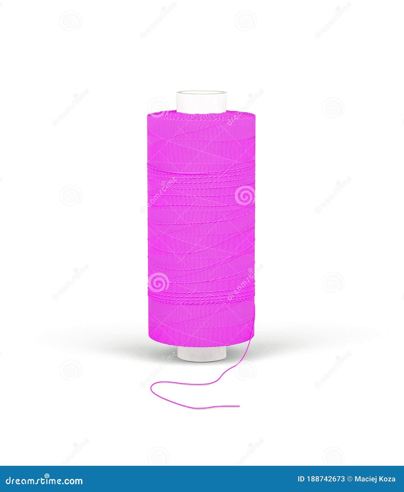 Spool of pink thread stock illustration. Illustration of crafts - 188742673