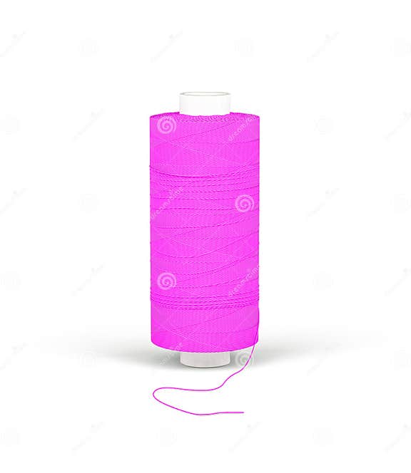 Spool of pink thread stock illustration. Illustration of crafts - 188742673
