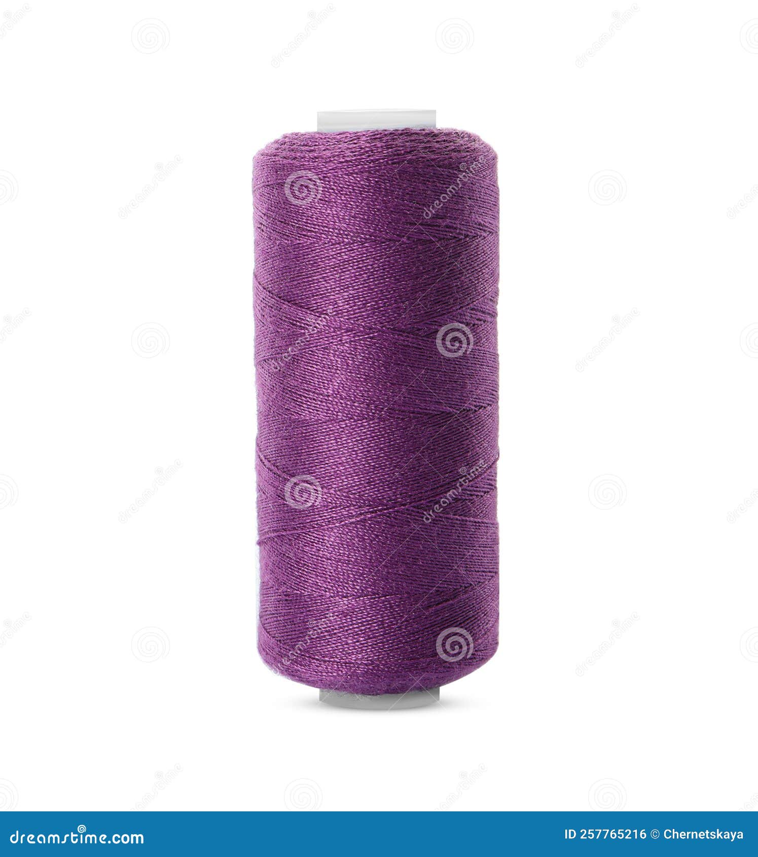 Spool of Purple Sewing Thread Isolated on White Stock Photo - Image of ...