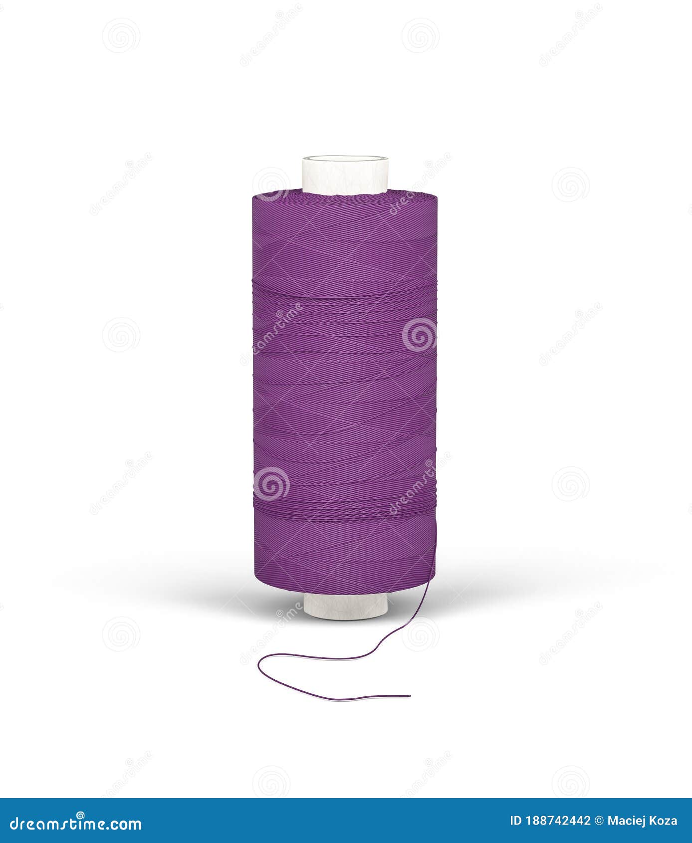 Spool of purple thread stock illustration. Illustration of colorful ...