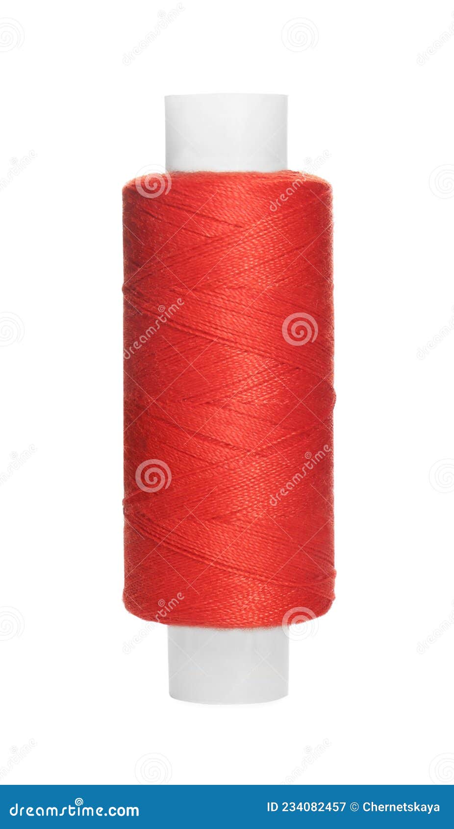 Spool of Red Sewing Thread Isolated on White Stock Image - Image of ...