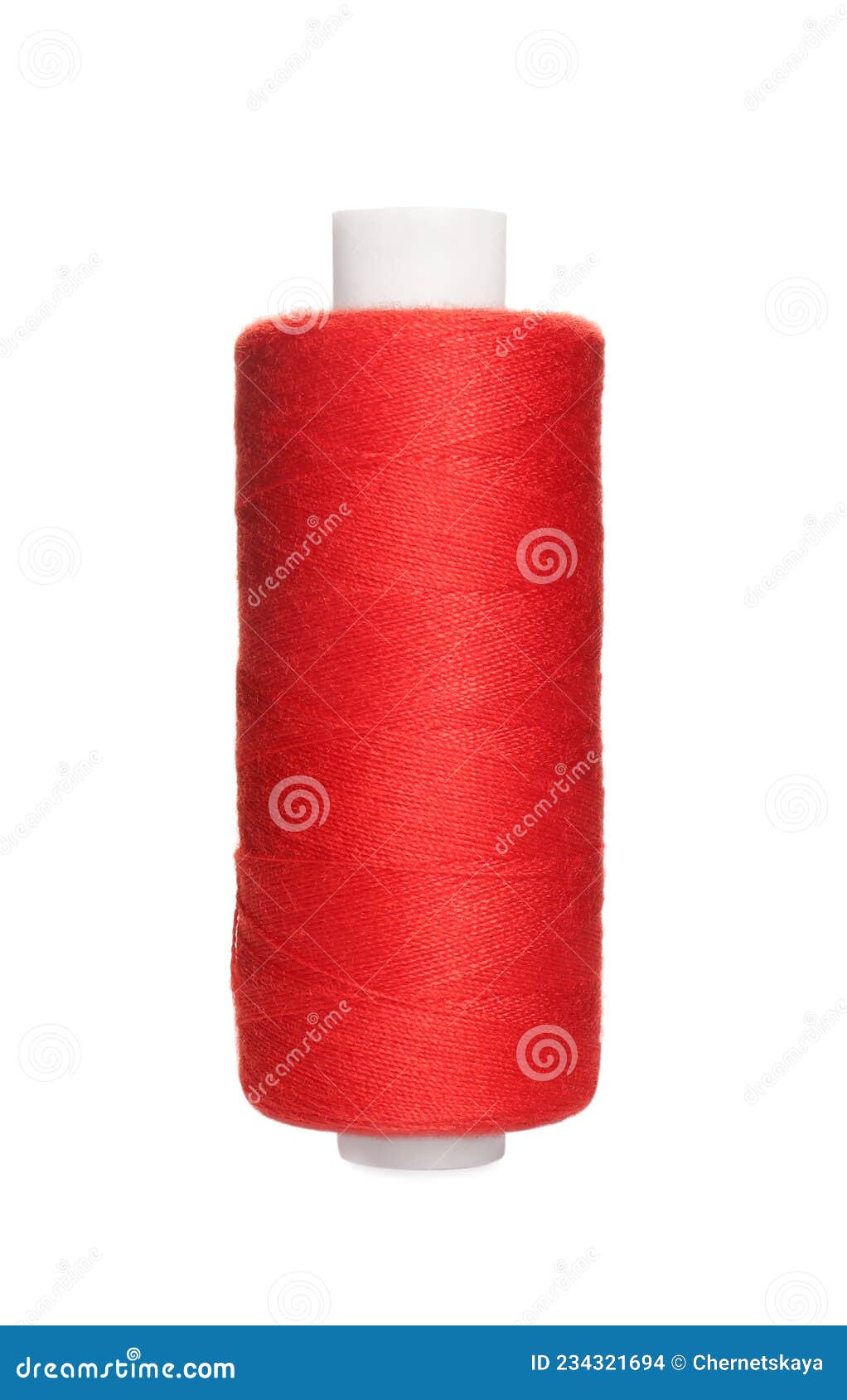 Spool of Red Sewing Thread Isolated on White Stock Photo - Image of ...