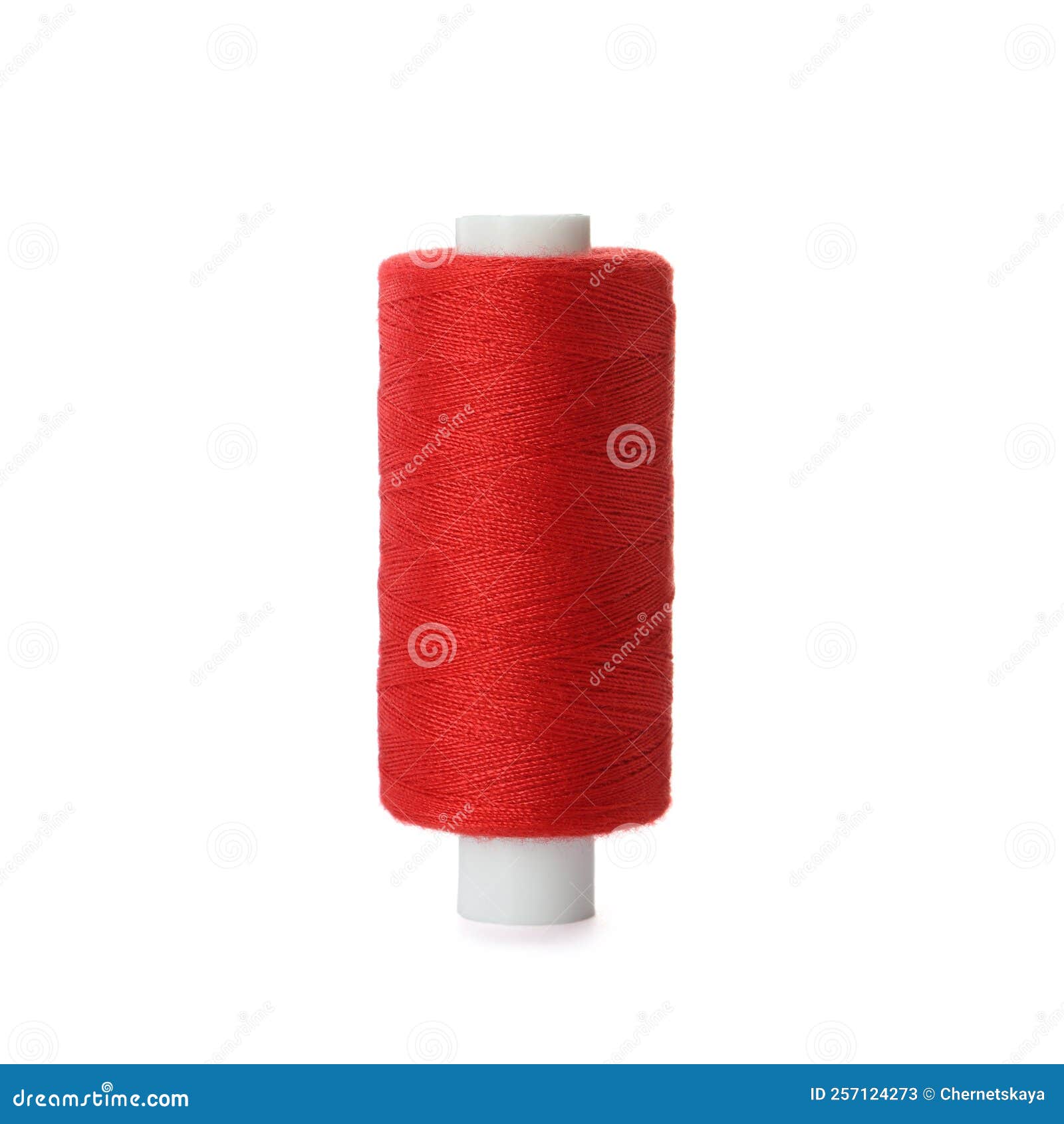 Spool of Red Sewing Thread Isolated on White Stock Image - Image of ...