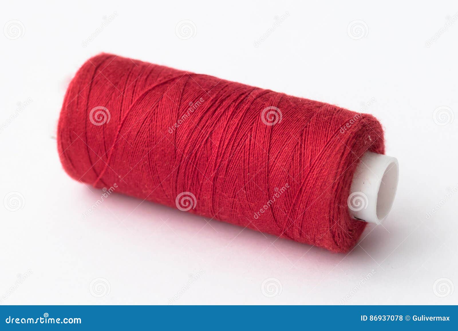 Spool of Red Thread, Close-up Stock Photo - Image of close, bobbin ...