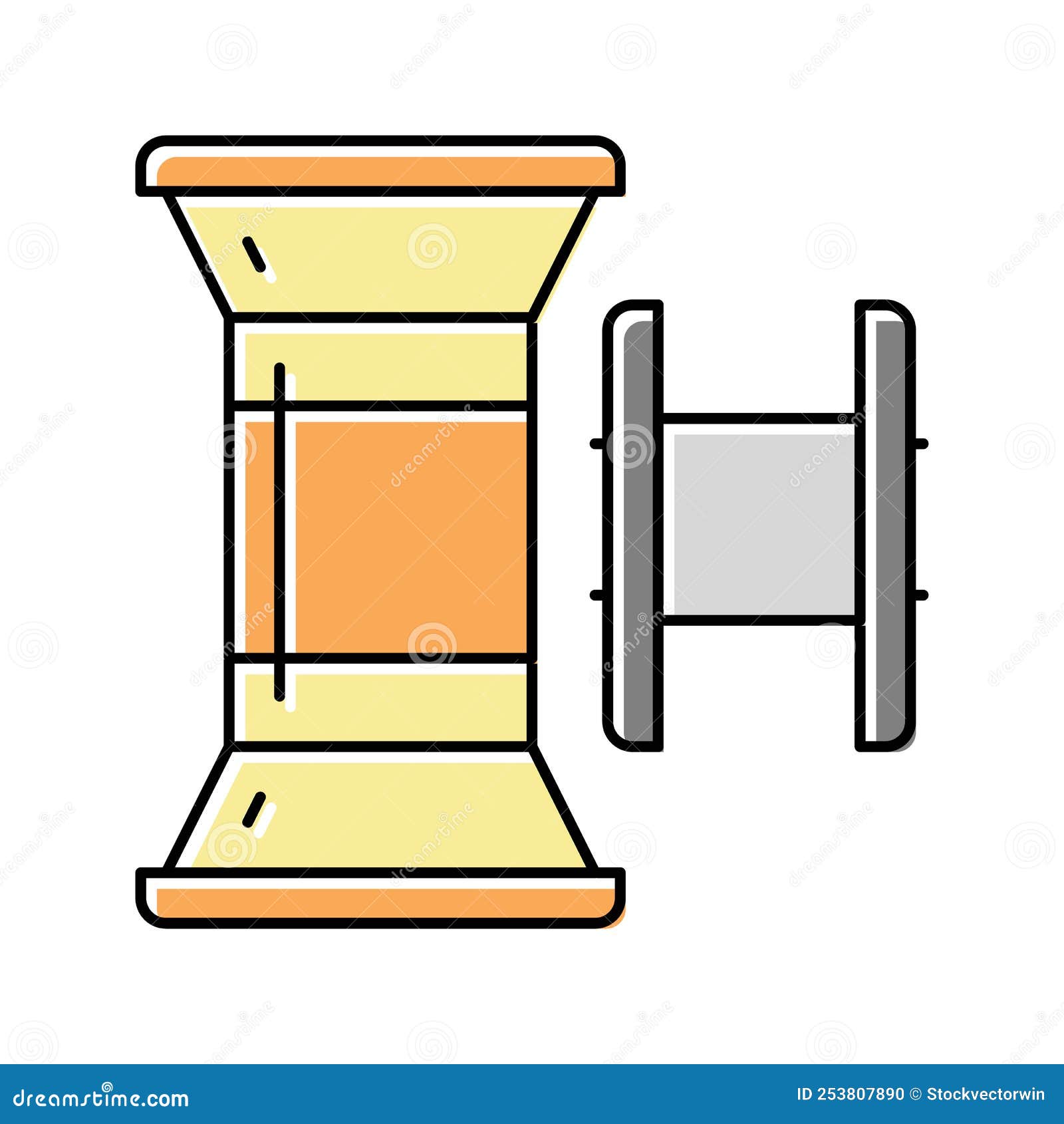 Spool Sewer Accessory Color Icon Vector Illustration Stock Illustration ...