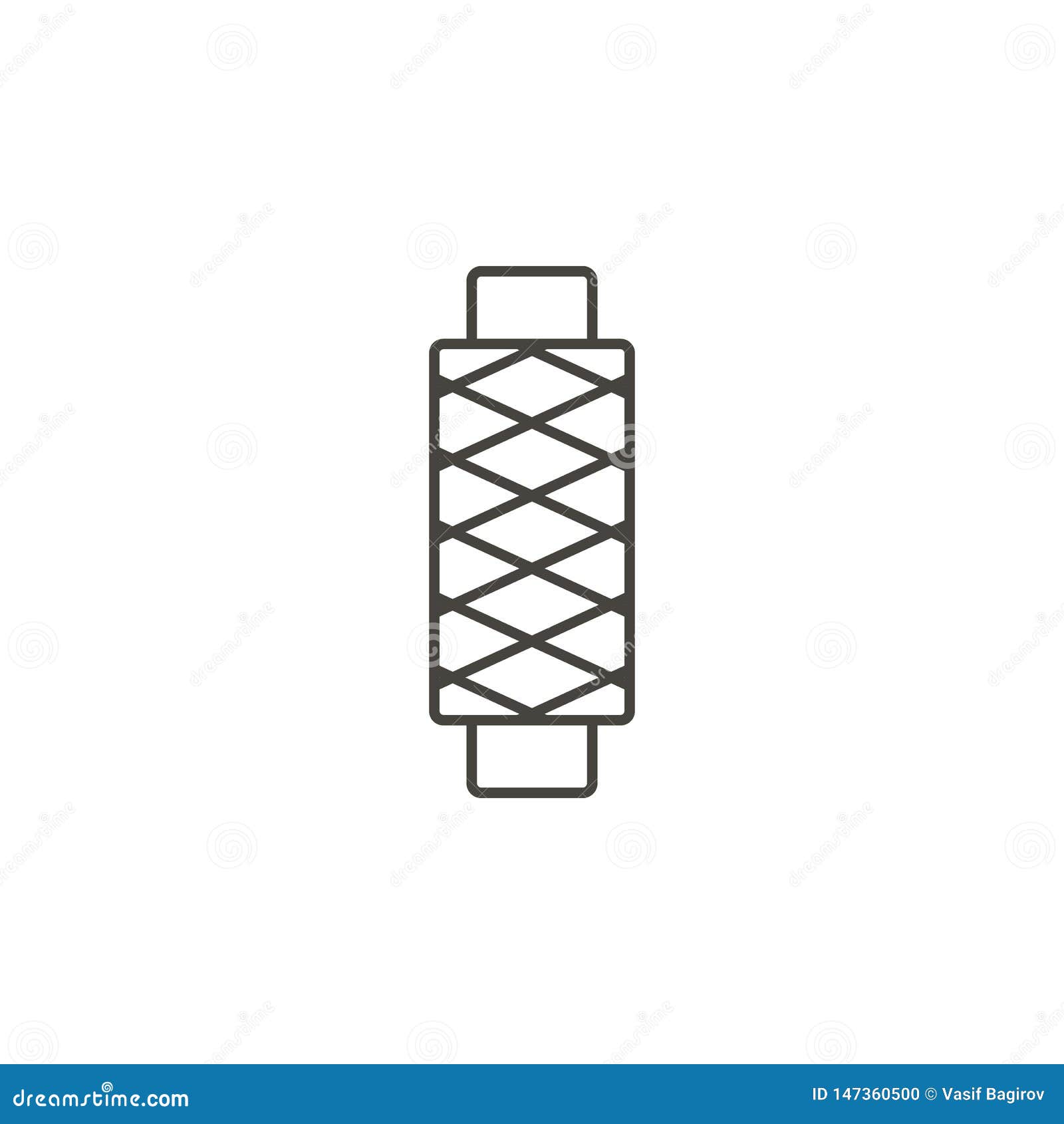 Spool, Textile Thread Icon - Vector. Simple Element Illustration ...