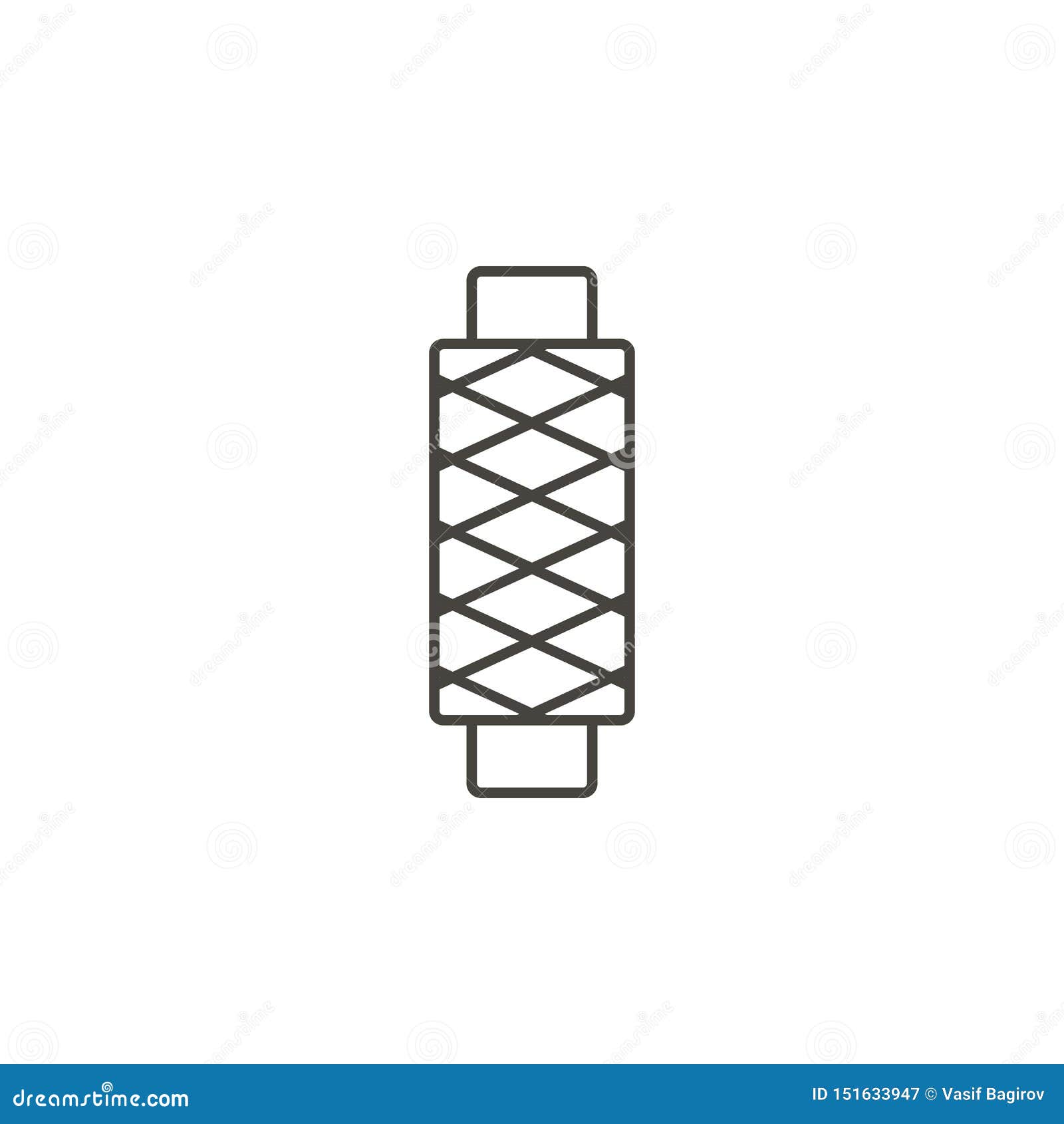 Spool, Textile Thread Icon - Vector. Simple Element Illustration ...