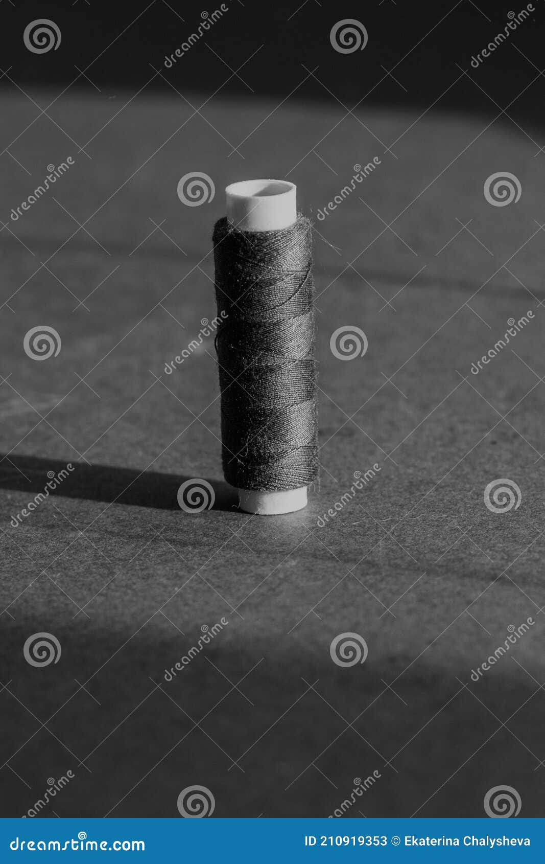Spool of Thread in Black and White Mode Stock Image - Image of ...