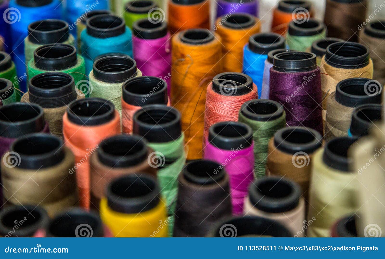 Spool of Thread Color Pattern Stock Image - Image of needle, fabric ...