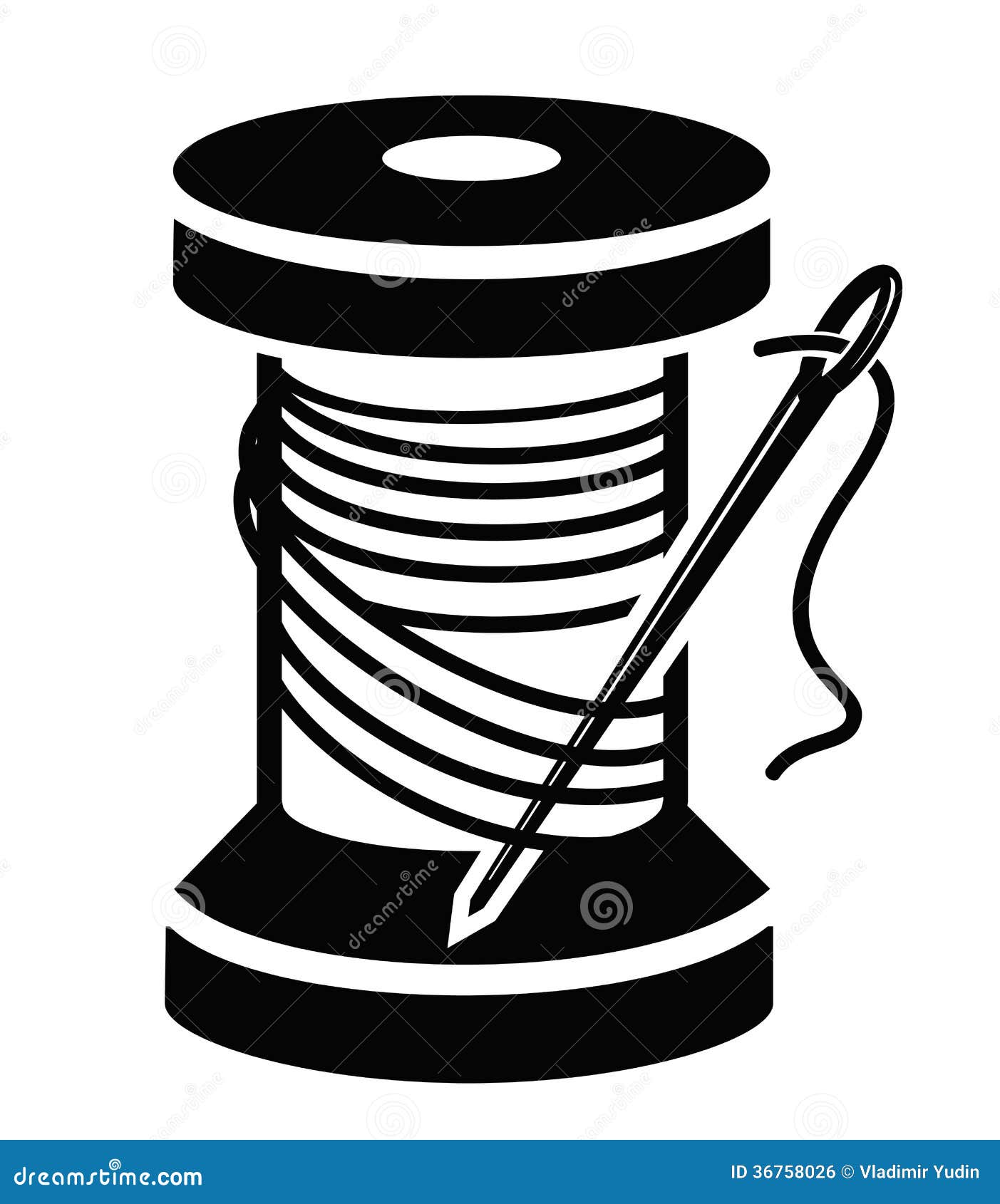 Spool of thread stock vector. Illustration of sewing - 36758026