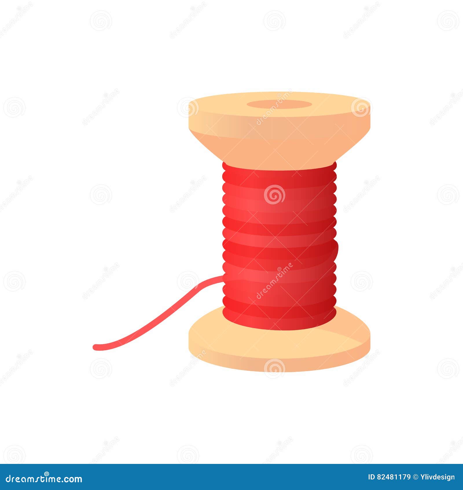 Spool of Thread Icon, Cartoon Style Stock Vector - Illustration of ...