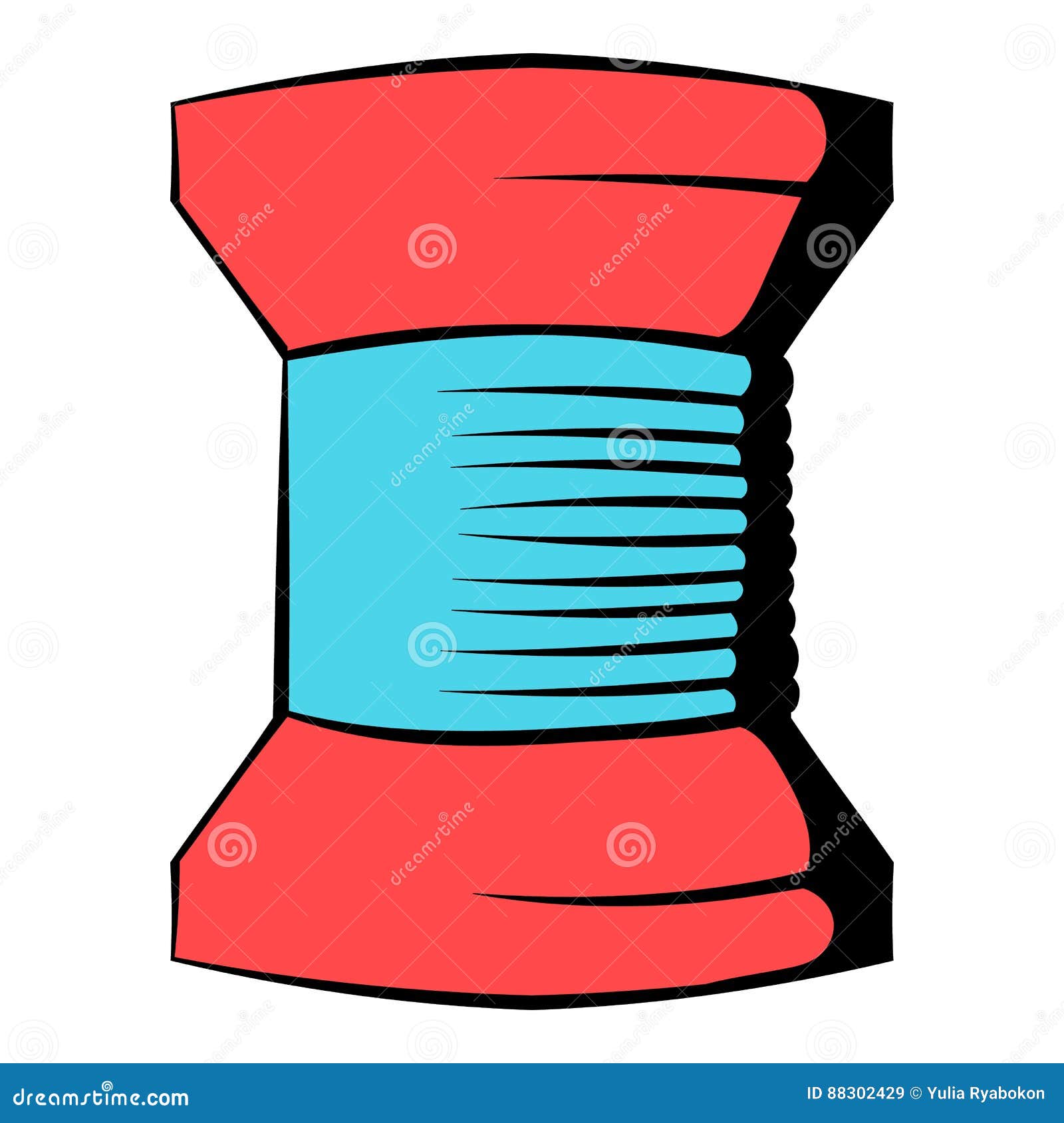 Spool of Thread Icon, Icon Cartoon Stock Vector - Illustration of ...