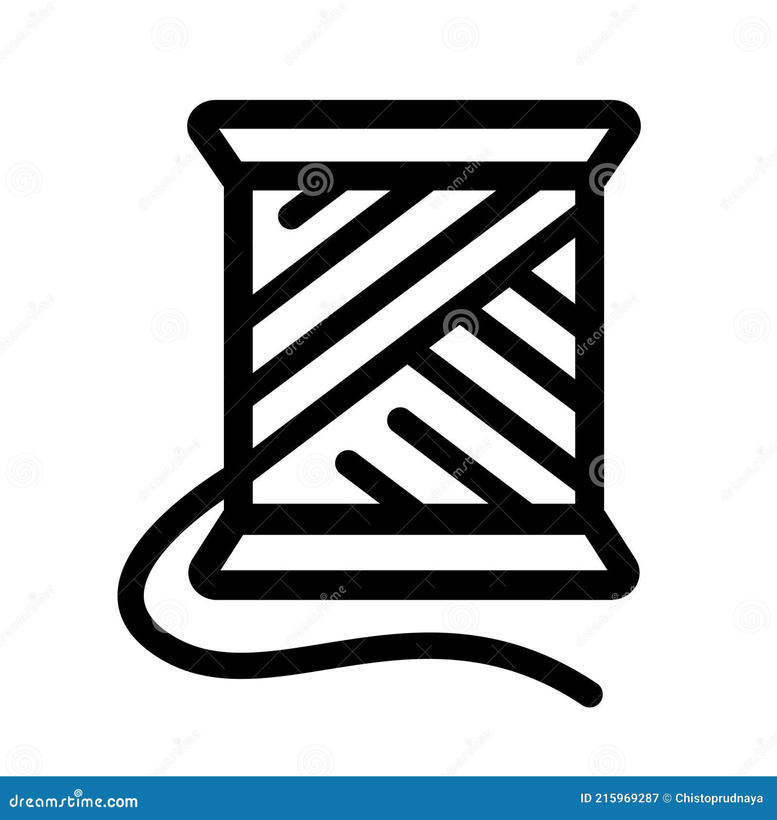 Spool of Thread Icon in Outline Style Sewing Vector Icon Stock Vector ...