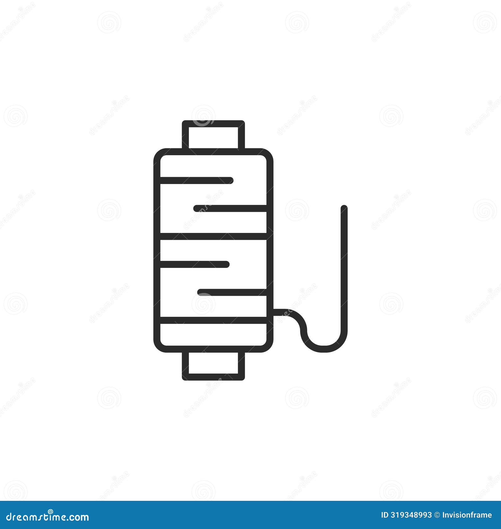 Spool of Thread Icon stock illustration. Illustration of showcase ...