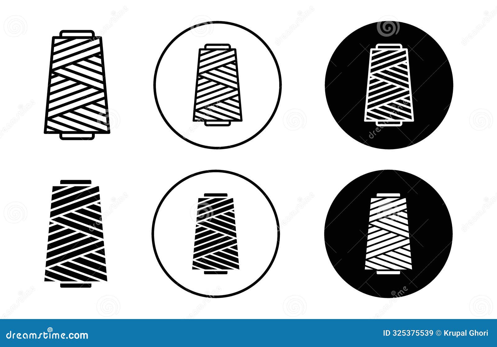 Spool of thread icon stock illustration. Illustration of work - 325375539