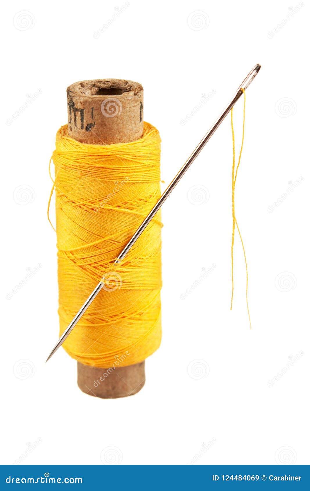 Spool of thread and needle stock image. Image of tailoring - 124484069