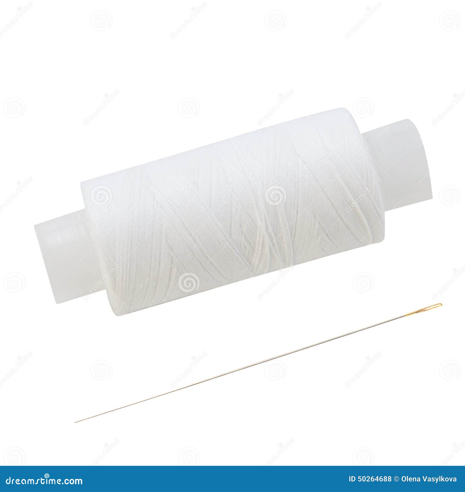 Spool of thread and needle stock photo. Image of metal - 50264688