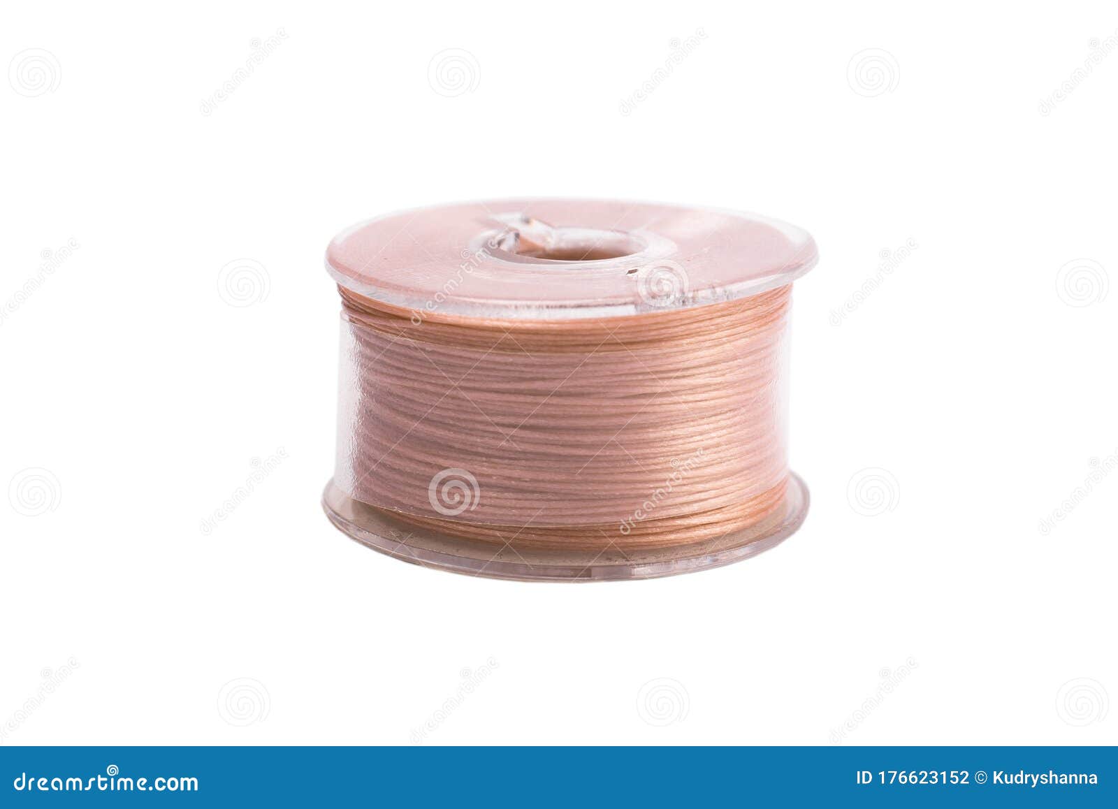A Spool of Thread from a Sewing Machine on a White Background Isolated ...