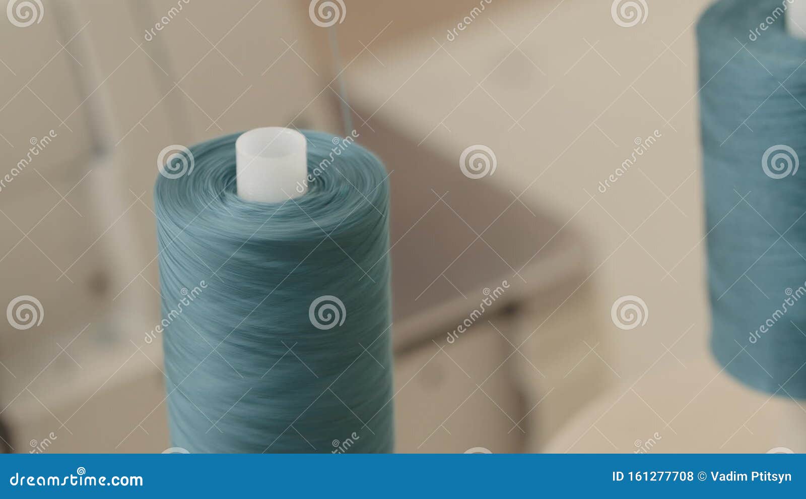 Spool of Thread Spinning Close-up Stock Footage - Video of work ...
