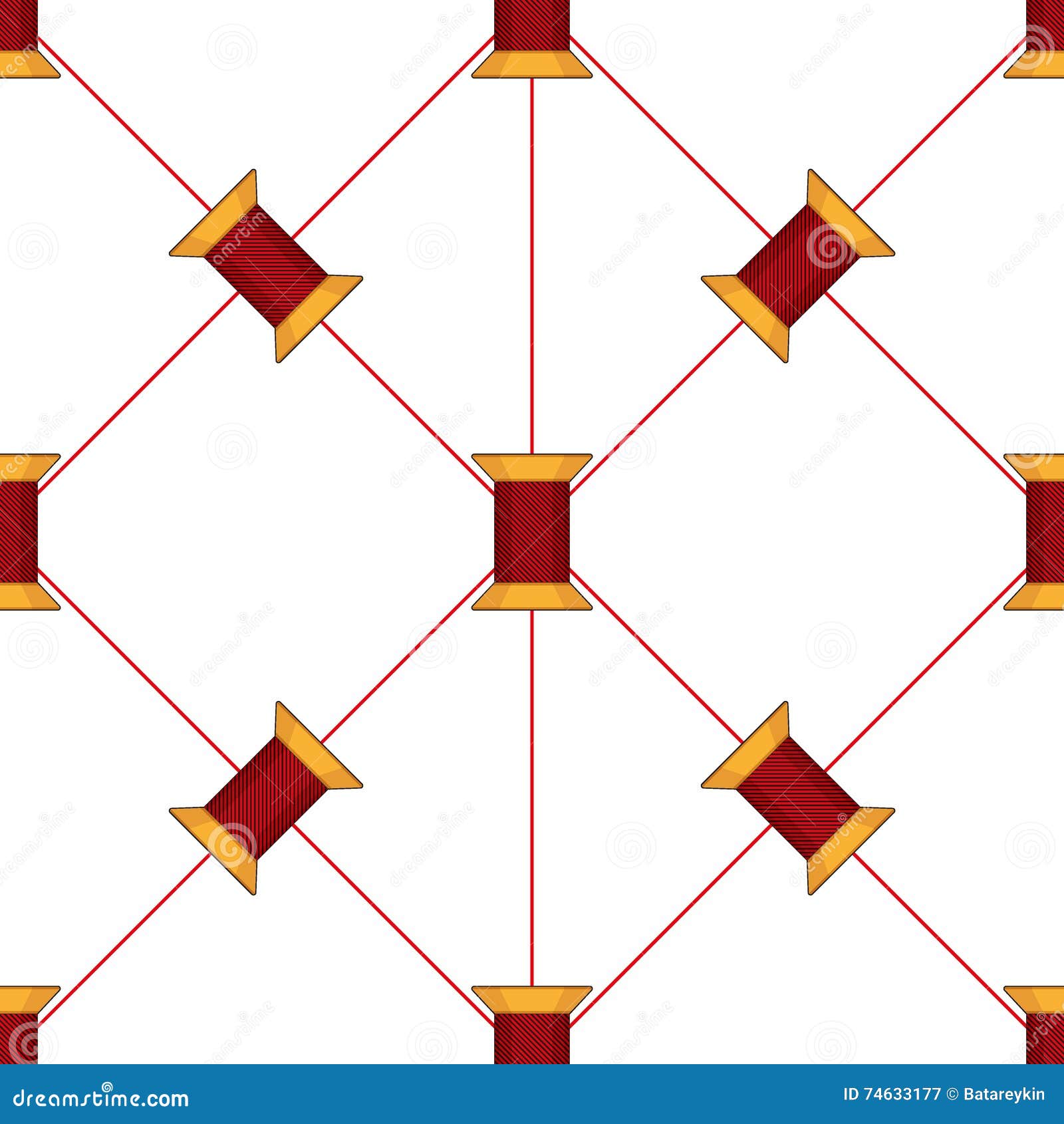 Spool of Thread Texture Seamless Pattern. Stock Vector - Illustration ...