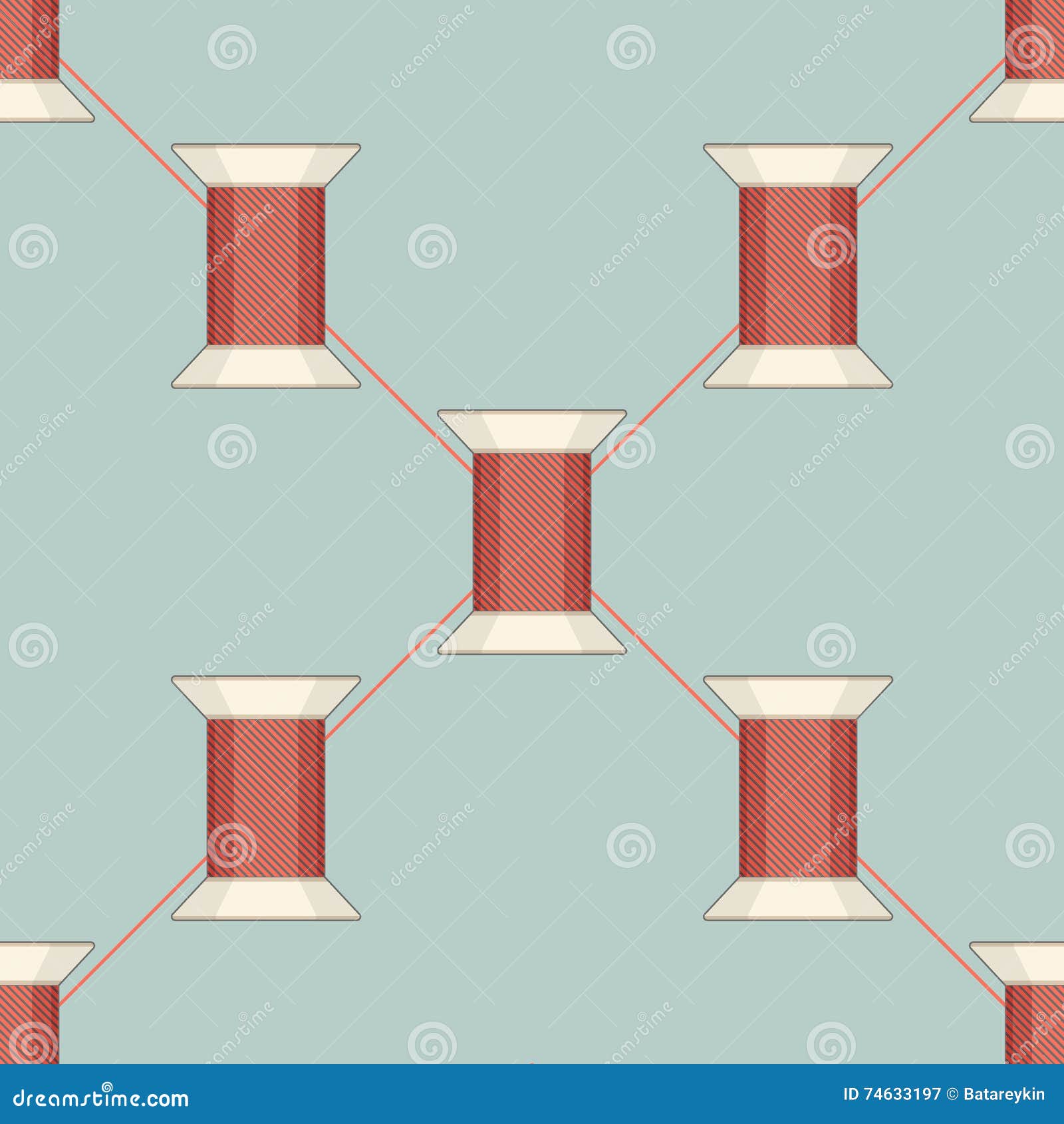 Spool of Thread Texture Seamless Pattern. Stock Vector - Illustration ...