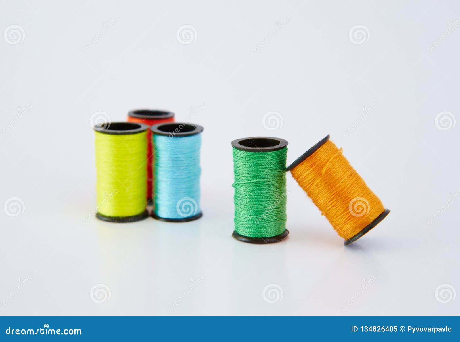 A spool of threads stock image. Image of industry, design - 134826405
