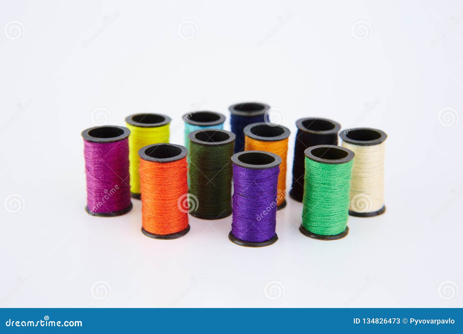 A spool of threads stock image. Image of embroidery - 134826473