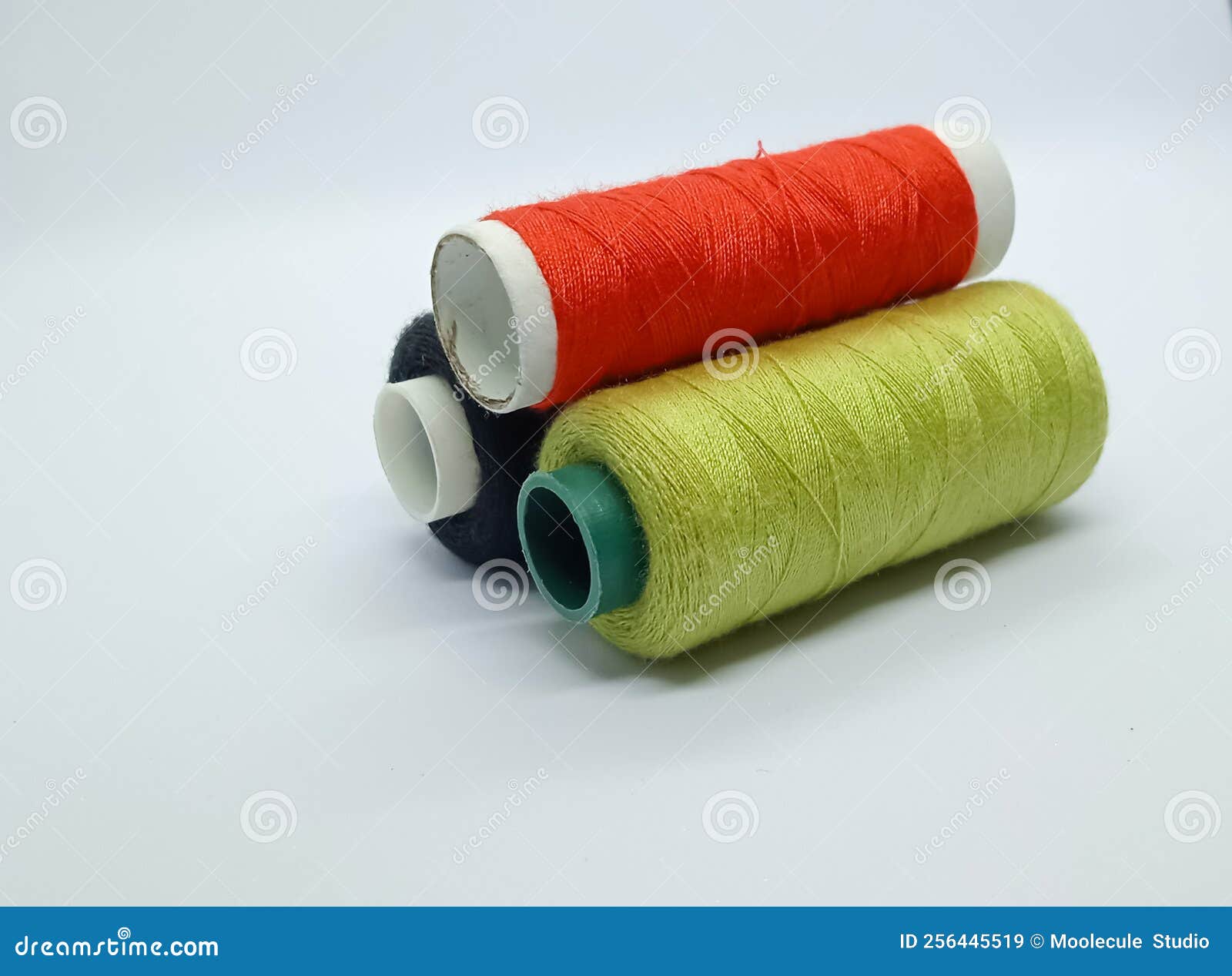 Spool Threads Isolated on the Gray White Background. Stock Image ...