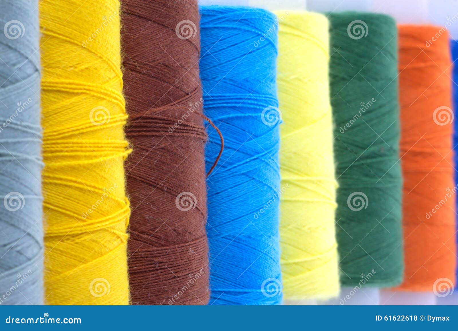 Spools with Color Threads Closeup Stock Photo - Image of life, yellow ...