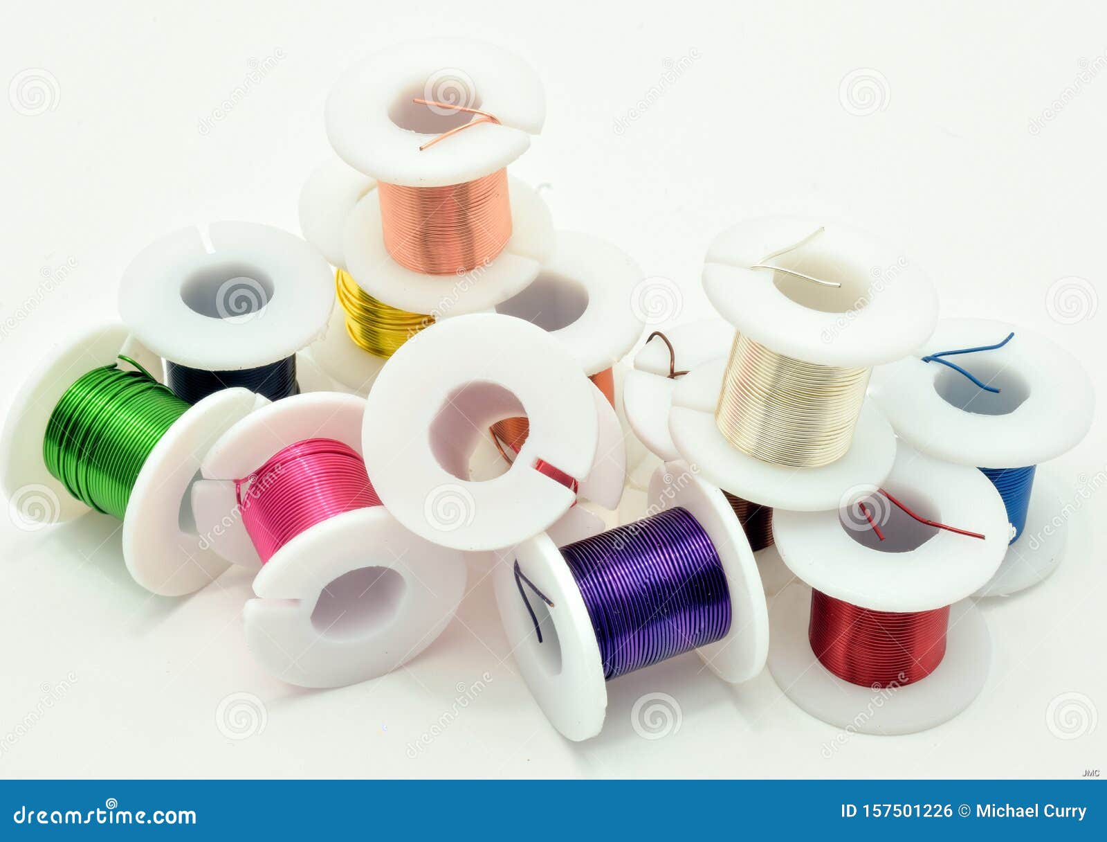 Spools of Colored Copper Wire for Hobbies Stock Photo - Image of spools ...