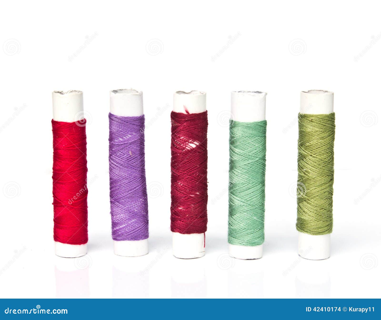 Spools of colours threads stock photo. Image of cotton - 42410174