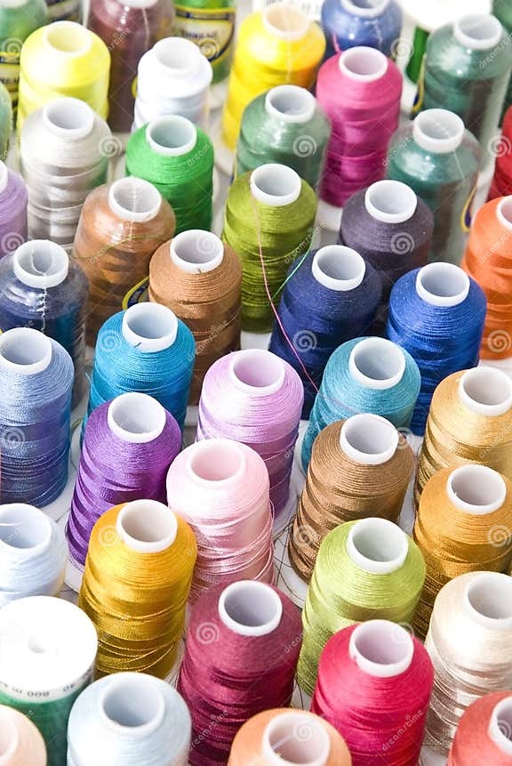 Spools of Embroidery Thread Stock Photo - Image of blend, assorted: 5952722