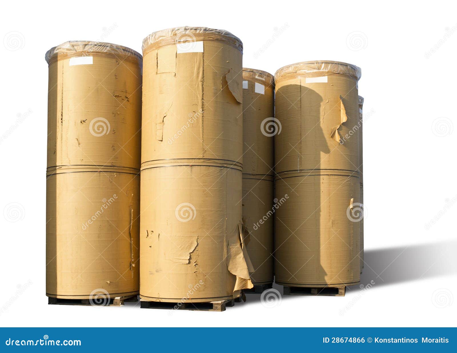 Spools of paper stock photo. Image of warehouse, compartment - 28674866
