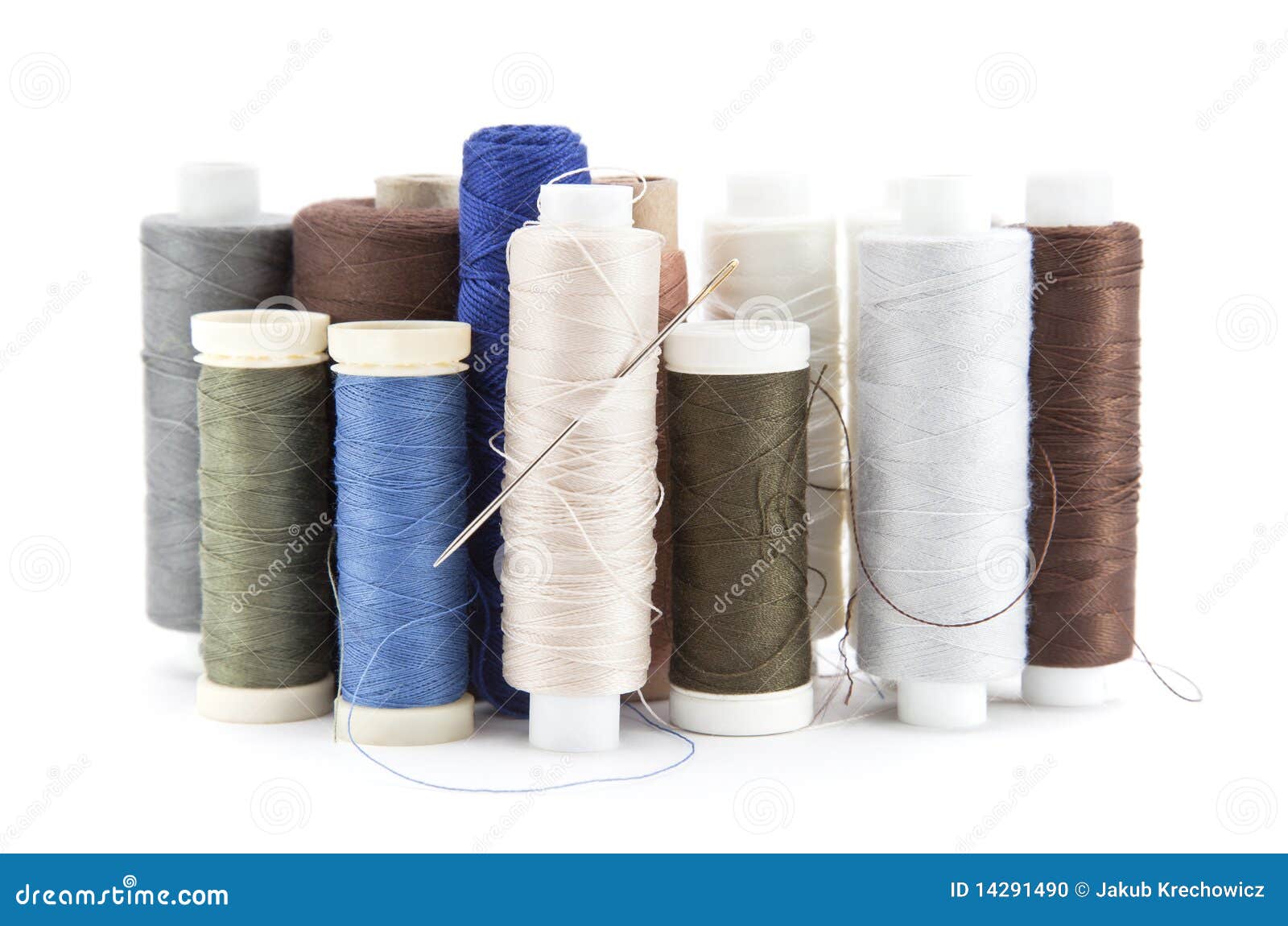 Spools of thread stock photo. Image of fiber, thread - 14291490