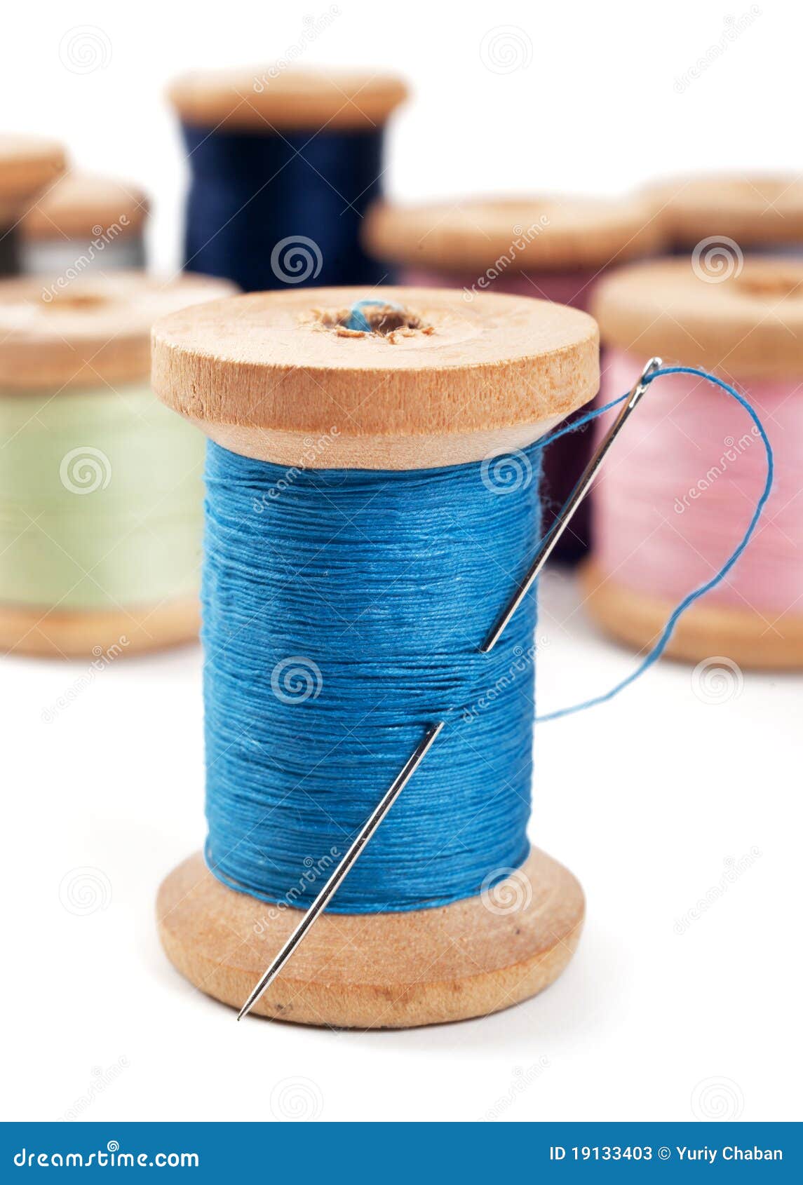Spools of thread stock image. Image of embroidery, needlework - 19133403