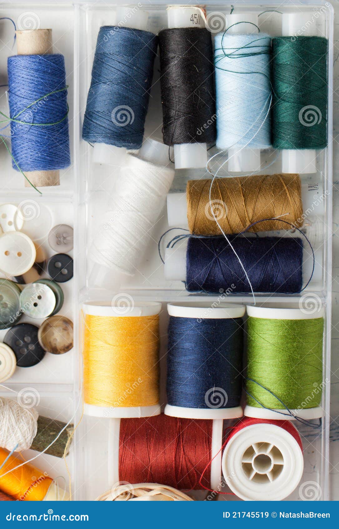 Spools of thread stock image. Image of instrument, thread - 21745519
