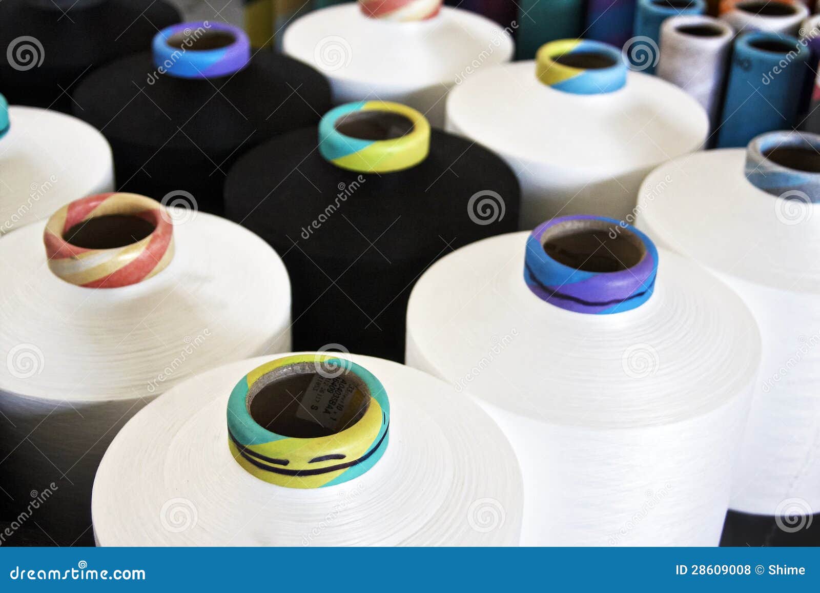 Spools of thread stock photo. Image of cone, fiber, group - 28609008