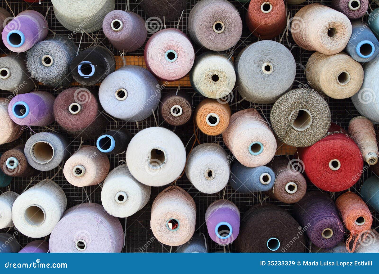 Spools of thread stock image. Image of embroidery, order - 35233329