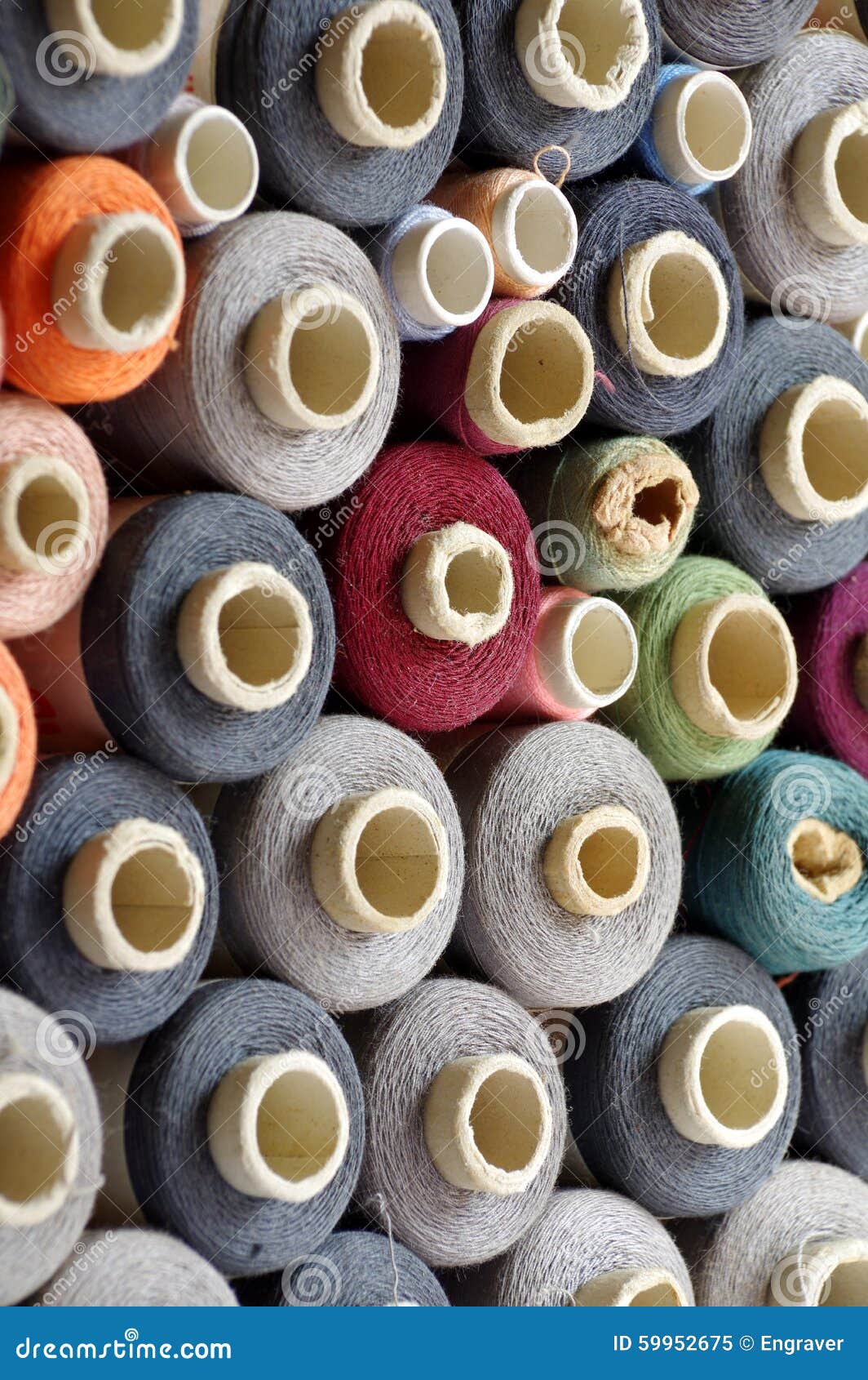 Spools of thread stock image. Image of color, domestic - 59952675
