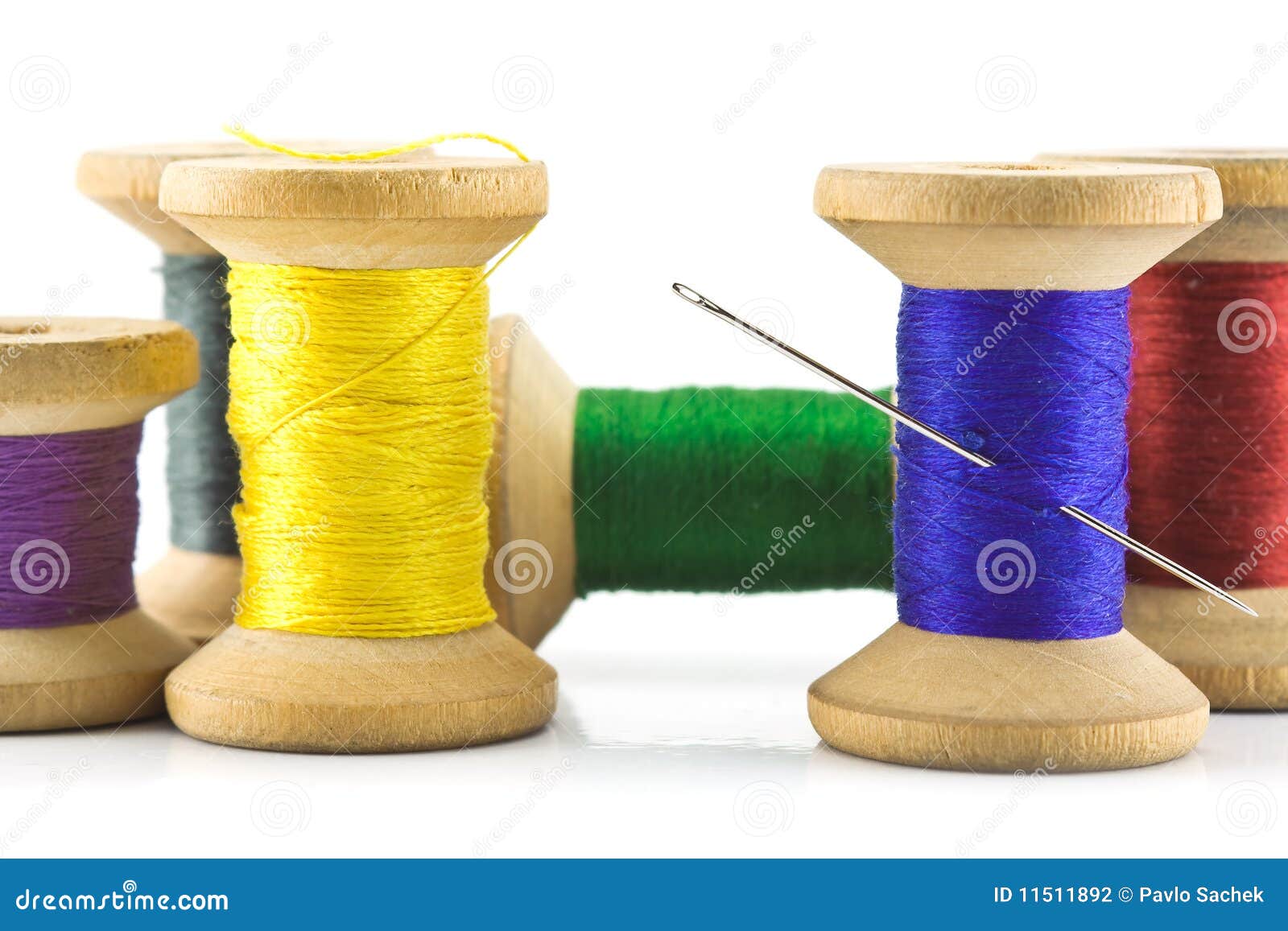 Spools of thread isolated stock photo. Image of close - 11511892