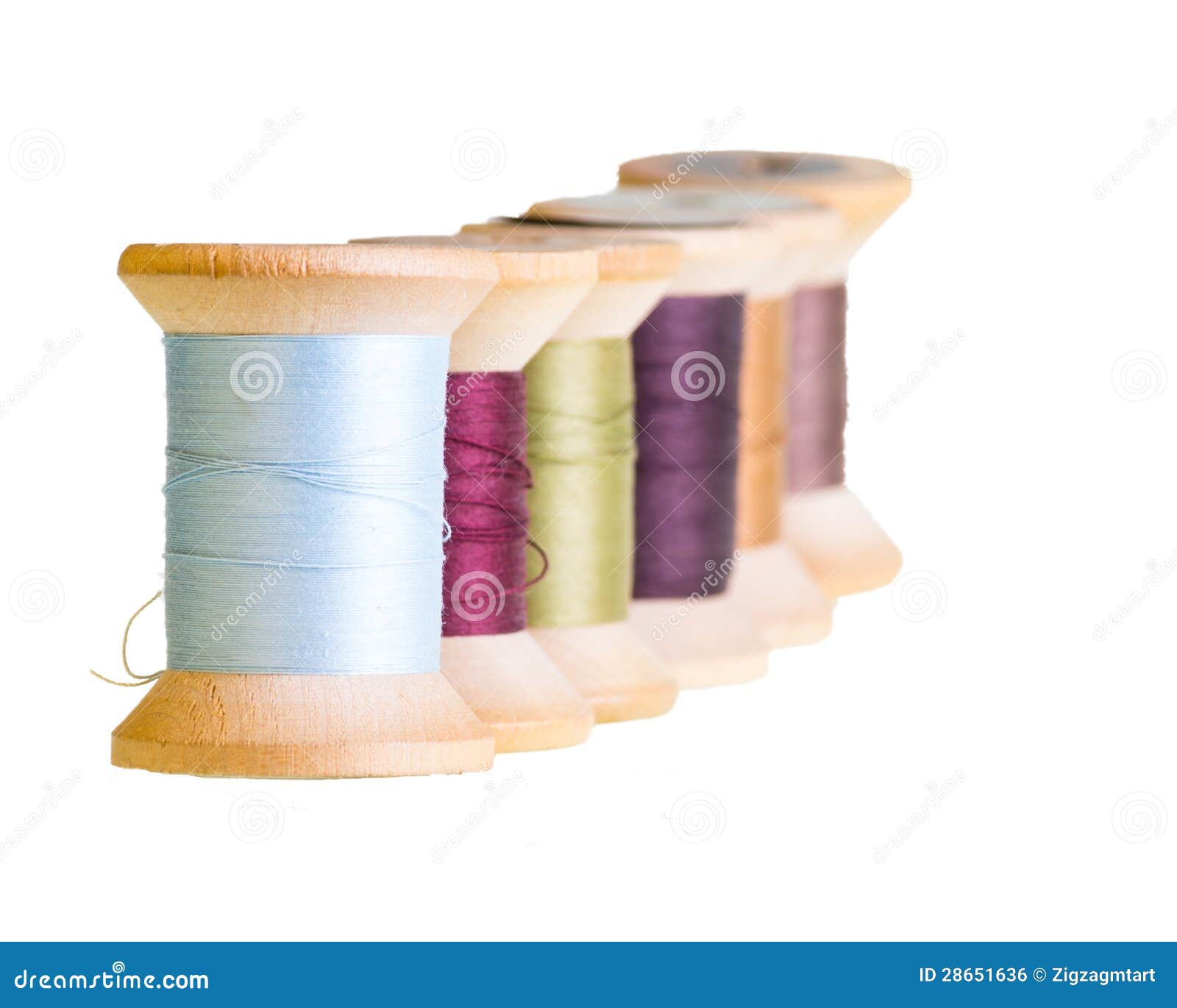 Spools of Thread Isolated on White Stock Photo - Image of twine, skeins ...