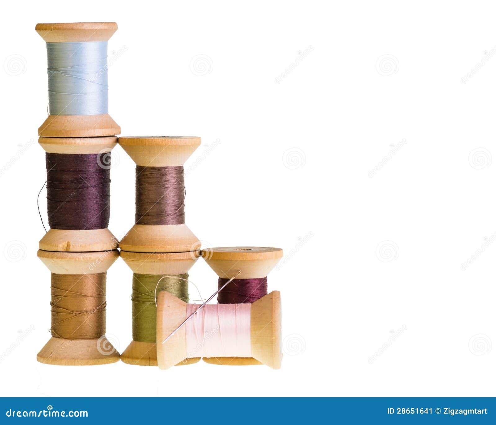 Spools of Thread Isolated on White Stock Image - Image of manufacture ...