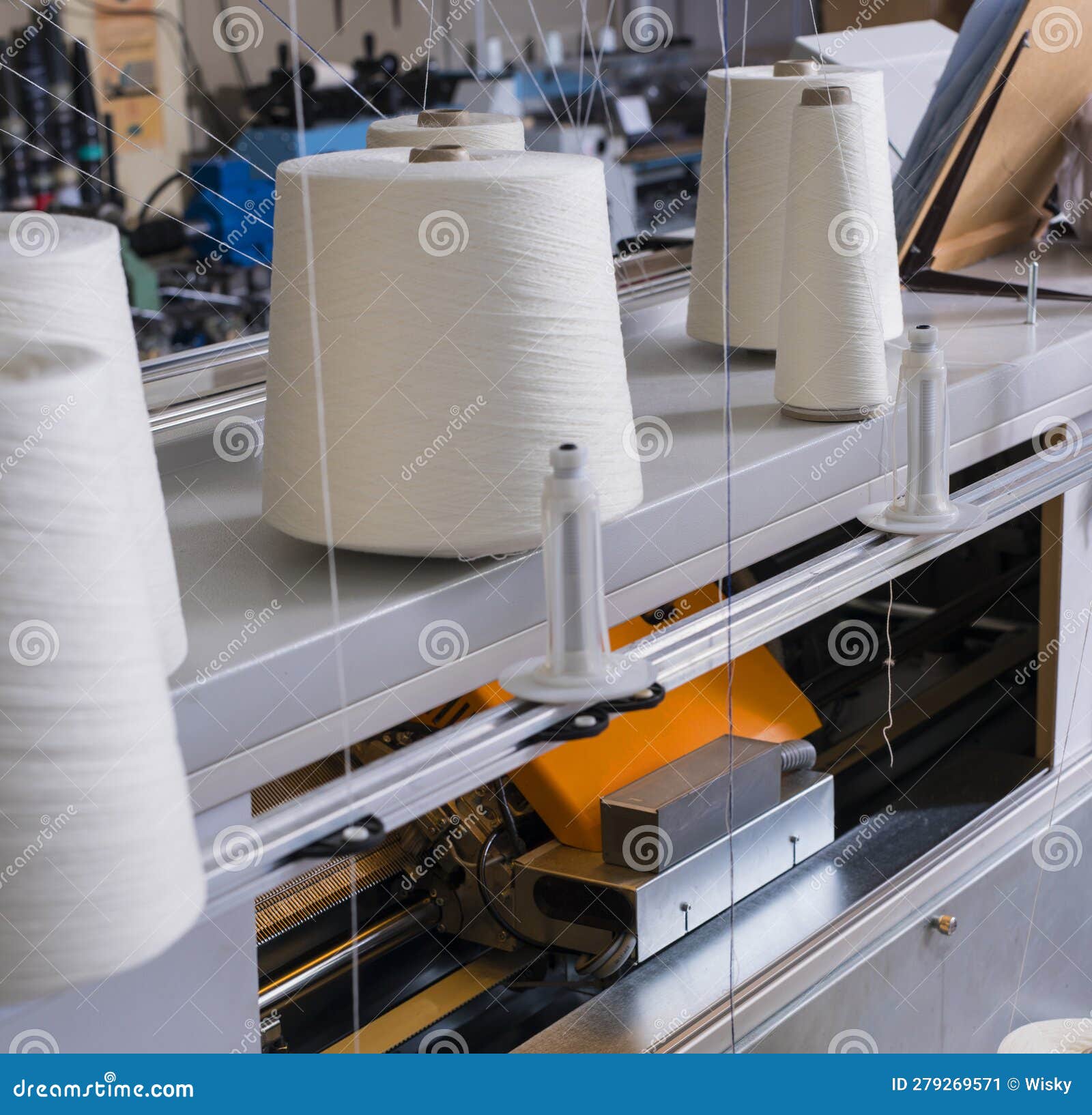 Spools with Thread at Knitting Shop View Stock Image - Image of ...