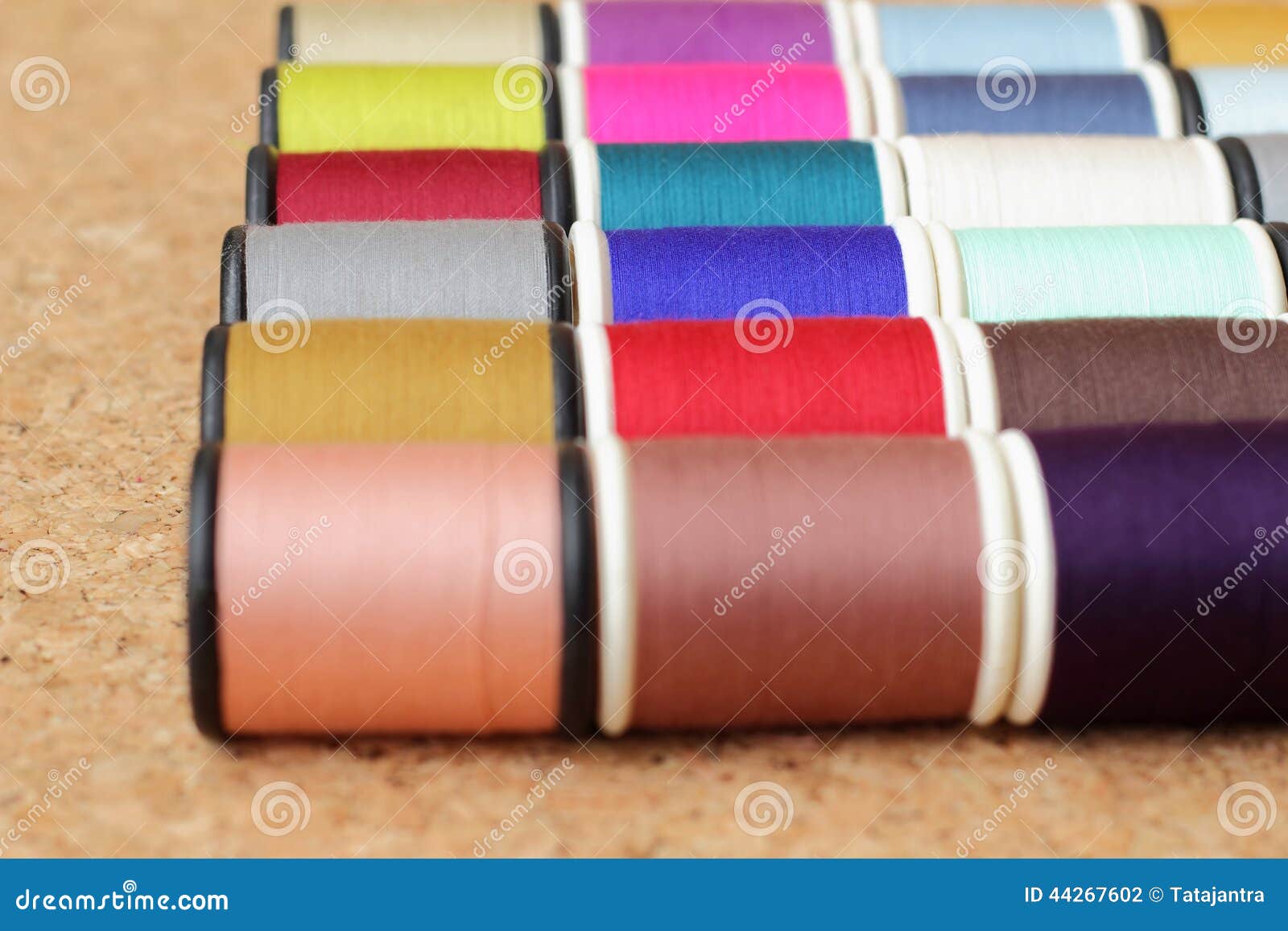 Spools of Thread Multicolored Stock Photo - Image of green, repair ...