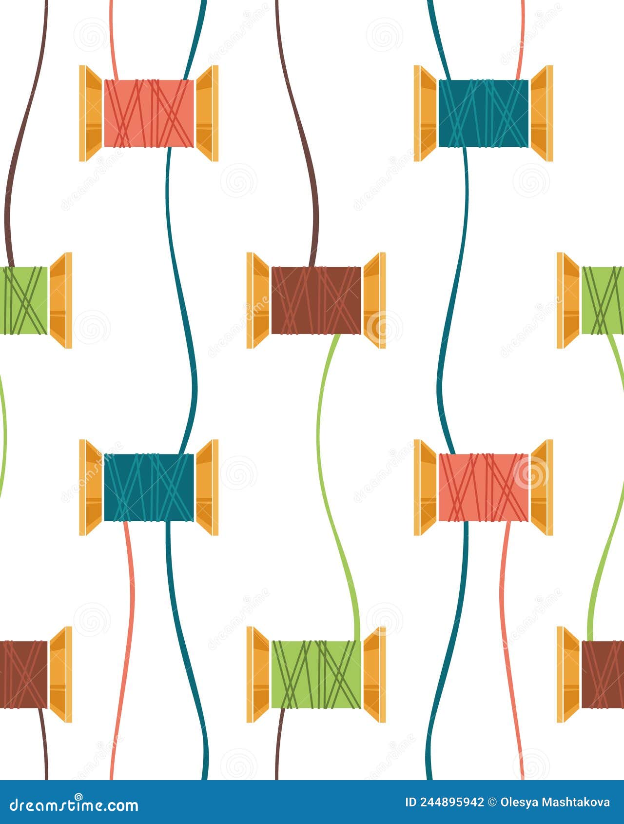 Thread Seamless Pattern. Soft Texture Background. Wavy Horisontal Lines ...